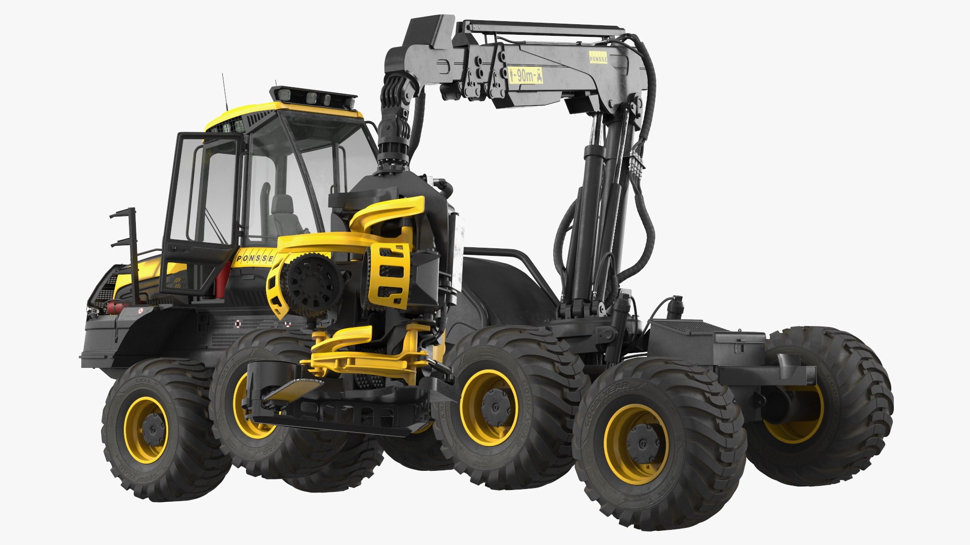 Forestry Harvester PONSSE Bear 8W New Rigged 3D model - TurboSquid 1900322