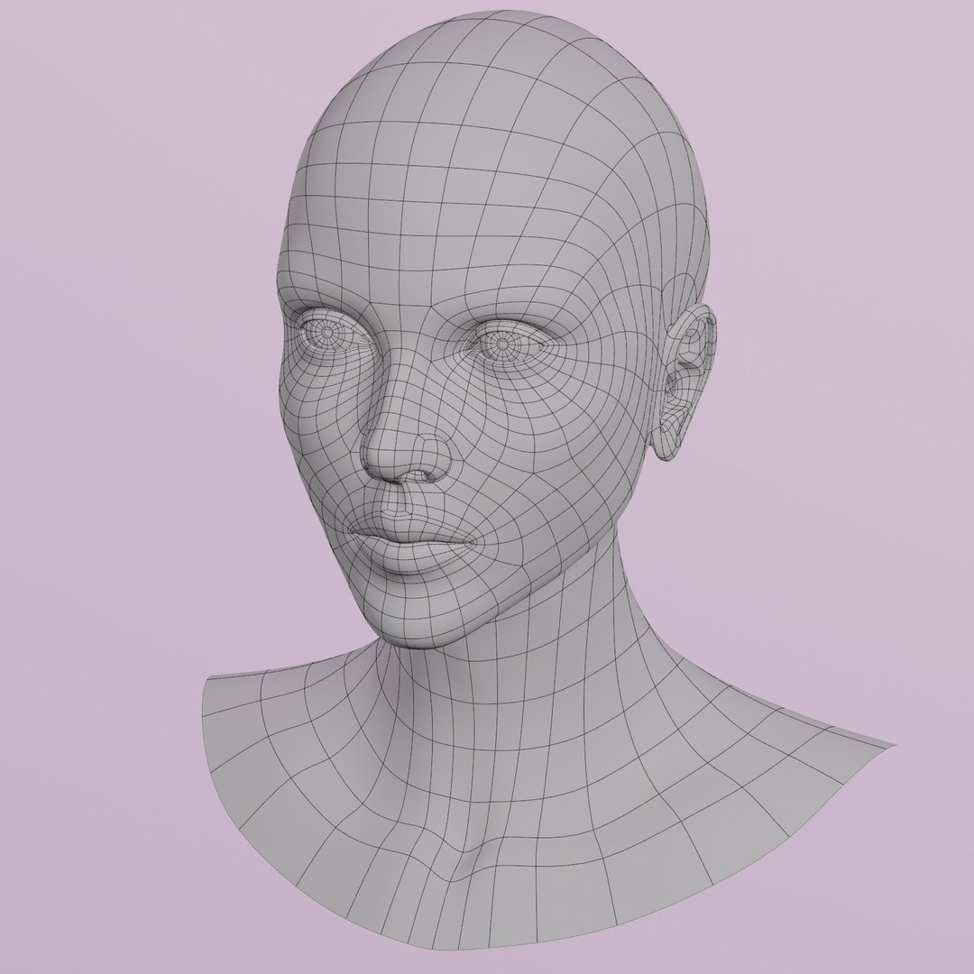 3d Female Head Model
