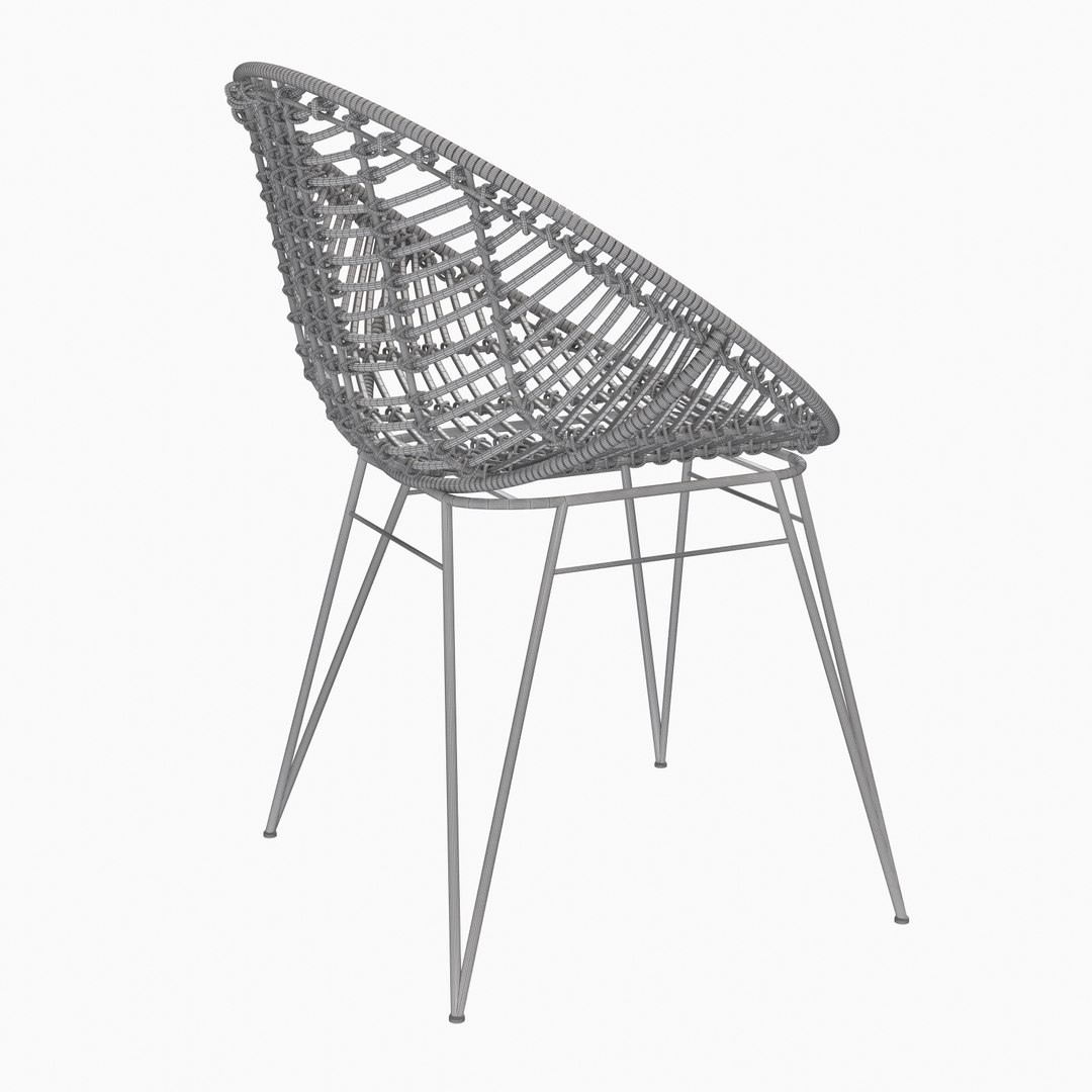 Sakura Rattan Nature Modern Chair 3d Model Turbosquid 1428292