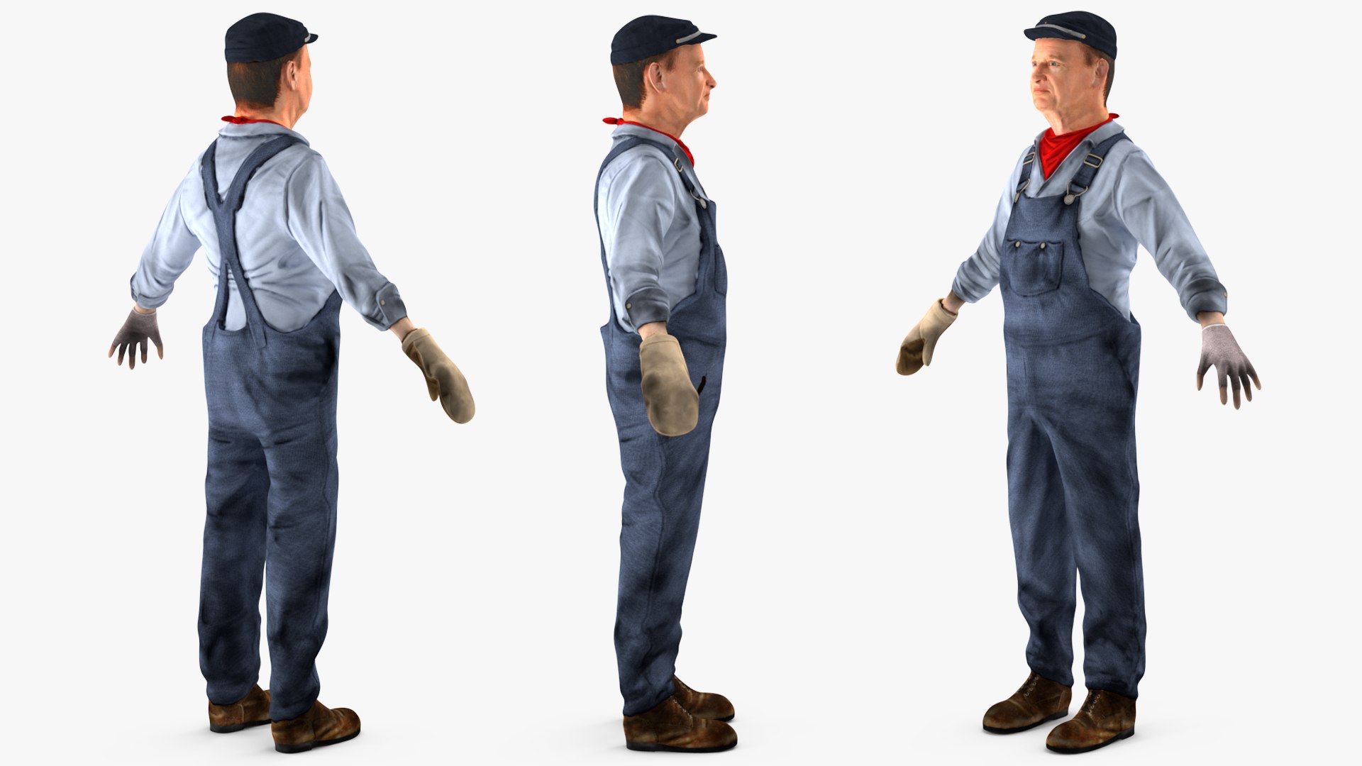 3D Train Conductor Character Rigged Model - TurboSquid 2224696
