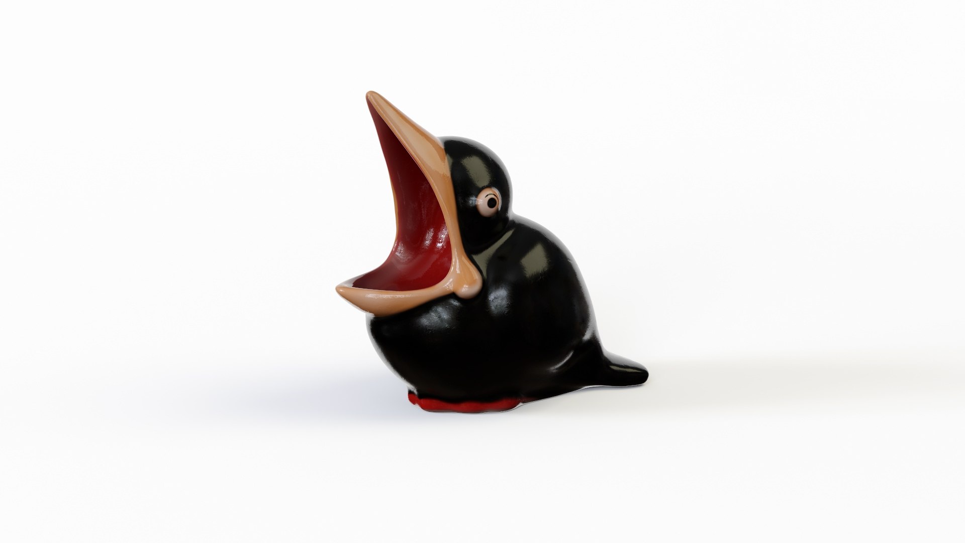 Porcelain Figurine Jackdaw 3D Model - TurboSquid 1747870