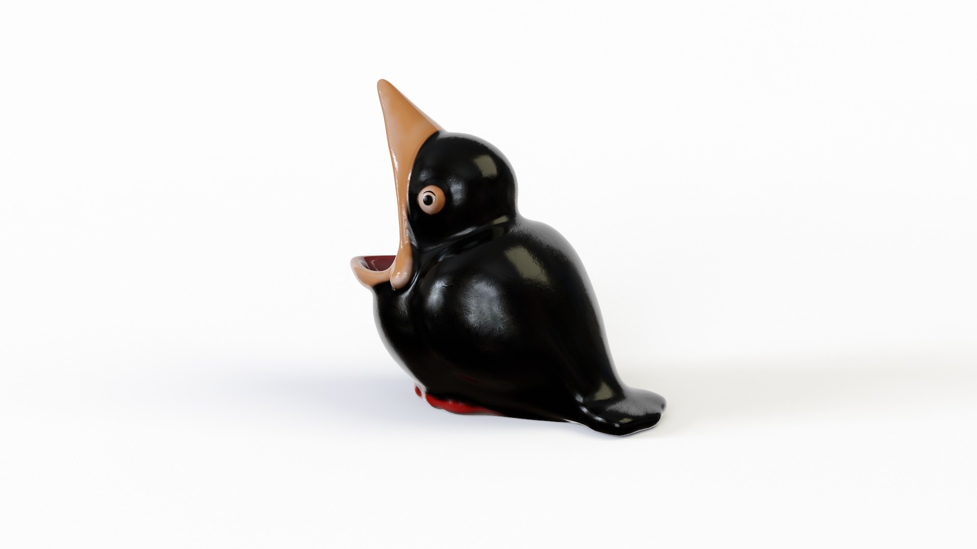 Porcelain Figurine Jackdaw 3D Model - TurboSquid 1747870