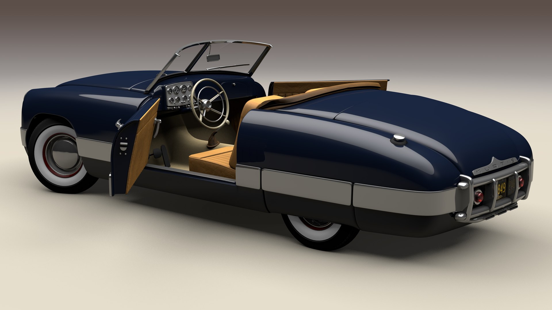 Convertible Kurtis 1949 3D Model - TurboSquid 1638676