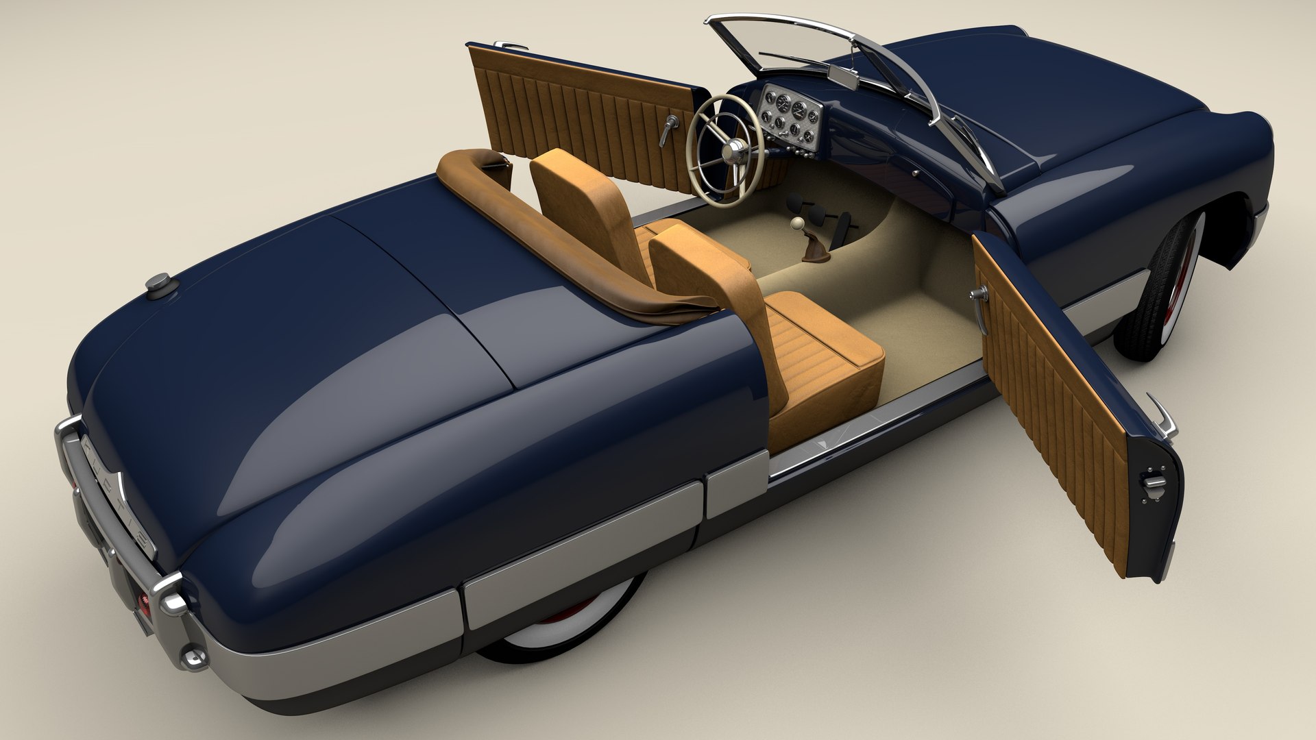 Convertible Kurtis 1949 3D Model - TurboSquid 1638676
