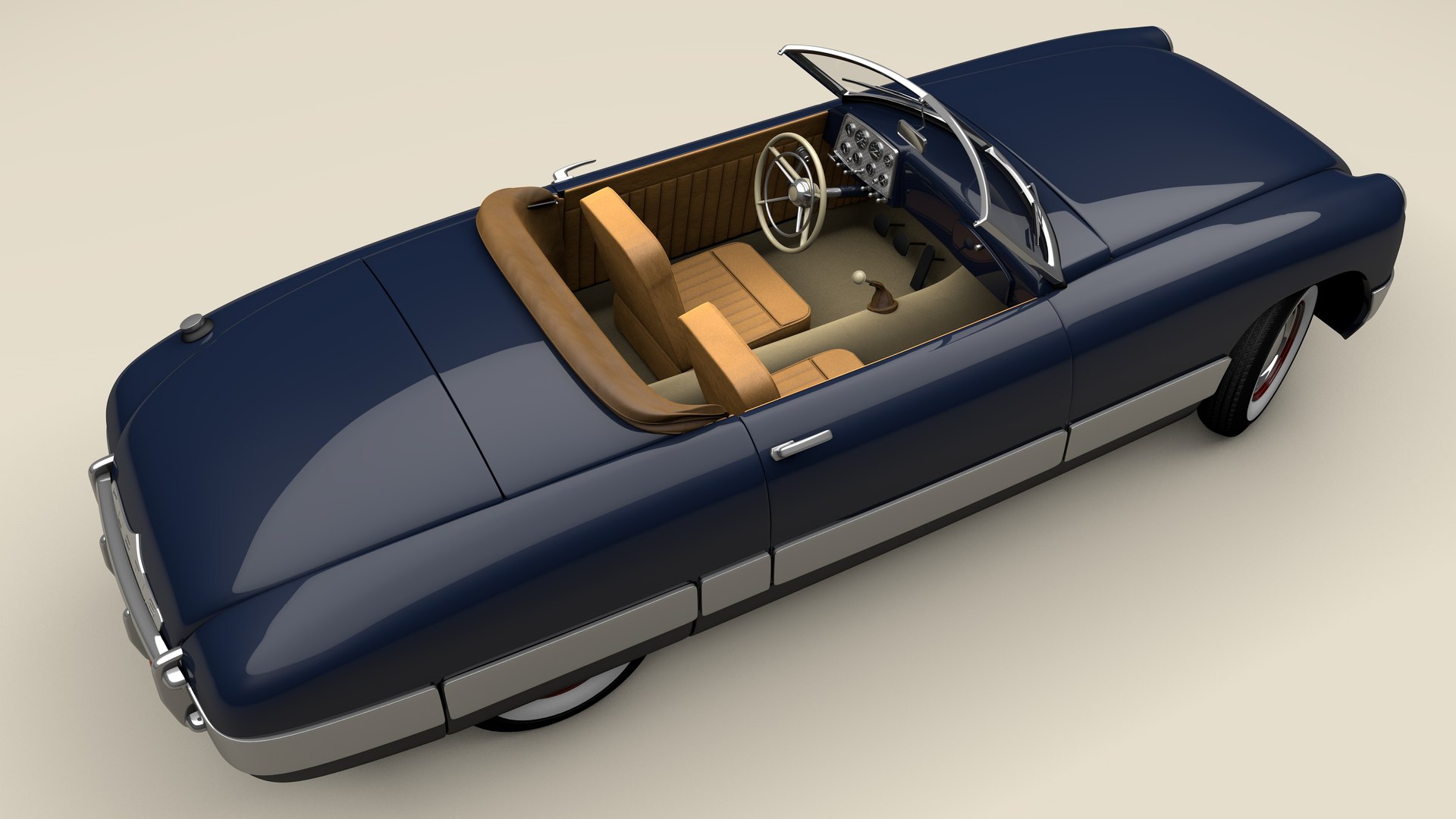 Convertible Kurtis 1949 3D Model - TurboSquid 1638676
