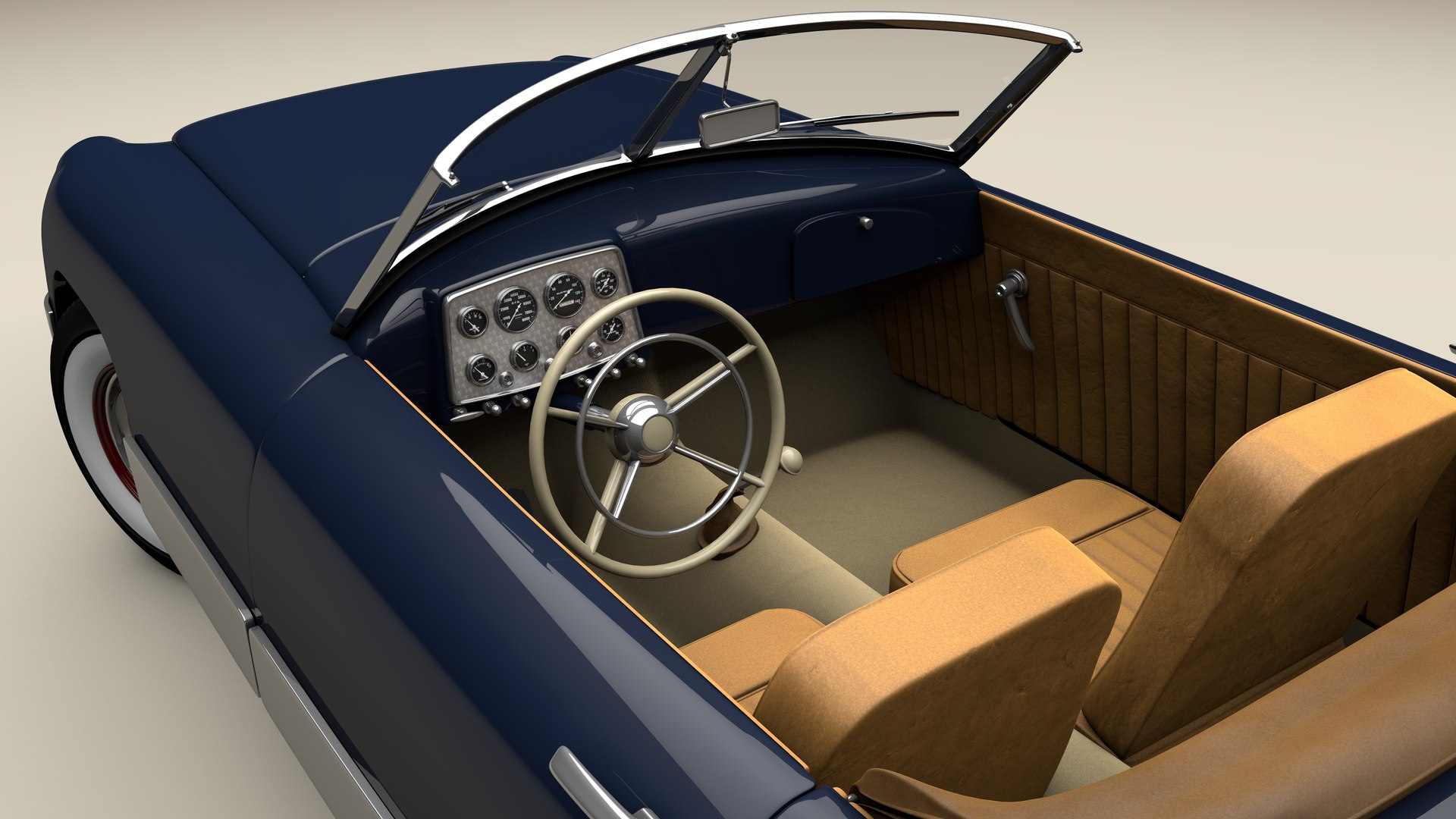 Convertible Kurtis 1949 3D Model - TurboSquid 1638676