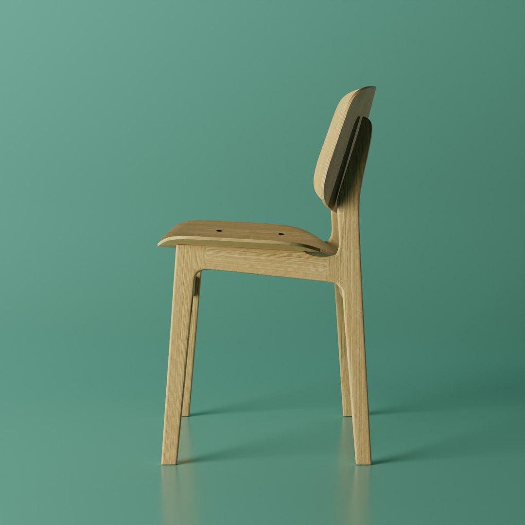 Soborg Wood Chair 3D model - TurboSquid 1900689