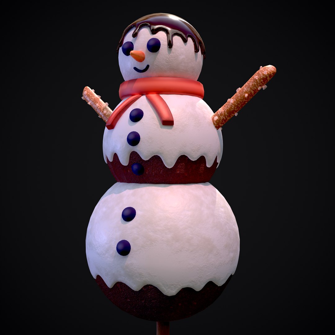 Snowman On A Stick 3D - TurboSquid 1984805