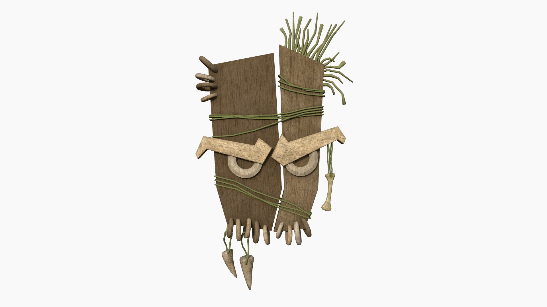 3D model Tribal Mask B03 - Full Wood - Costume Character Design ...