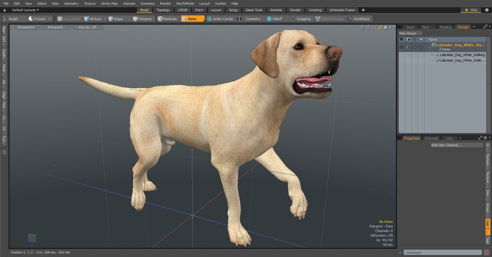 Labrador Dog White Walking 3D model - TurboSquid 1824347