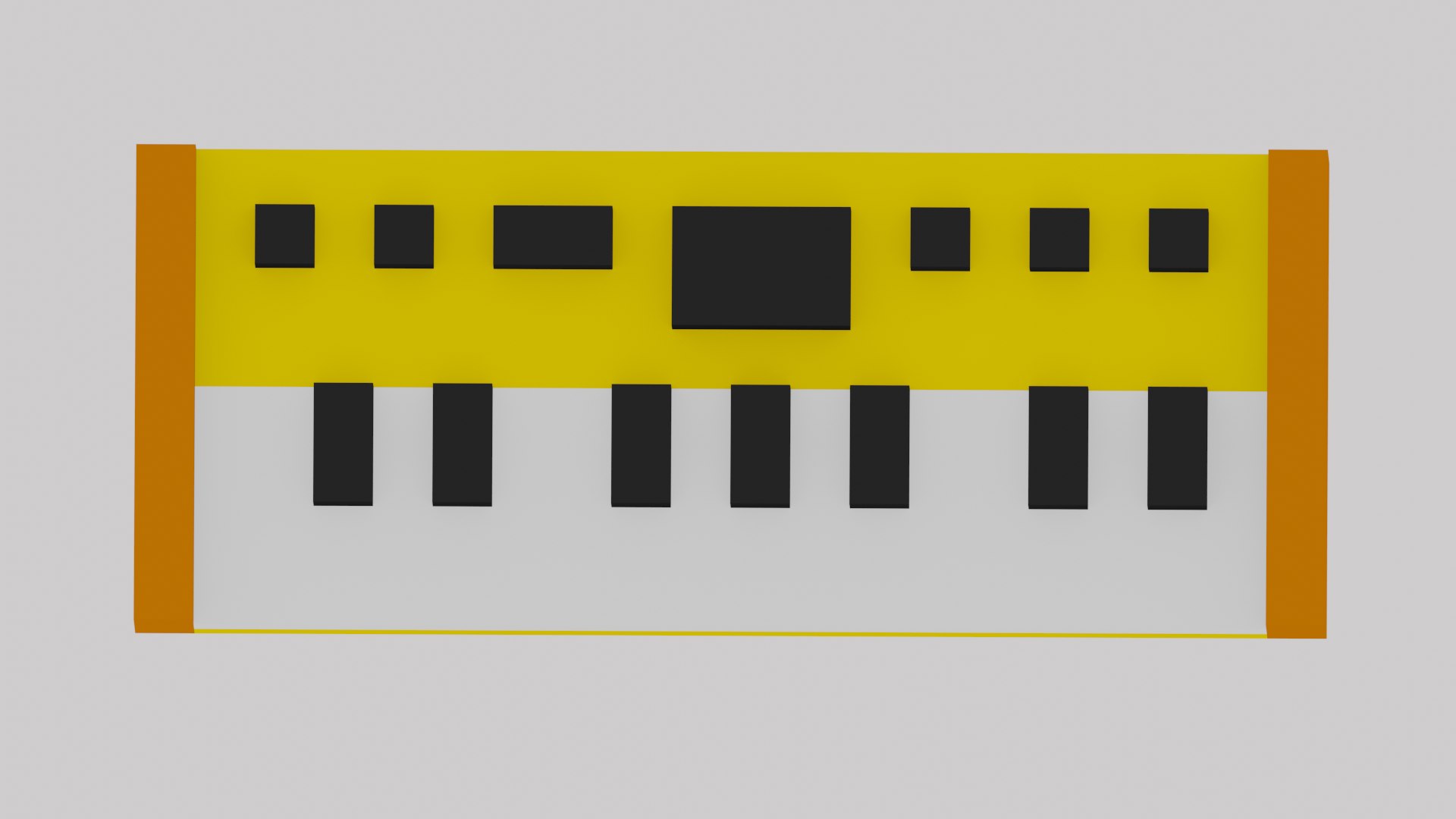 Yellow Low Poly Pixel Art Keyboard Synthesizer 3D Model - TurboSquid ...
