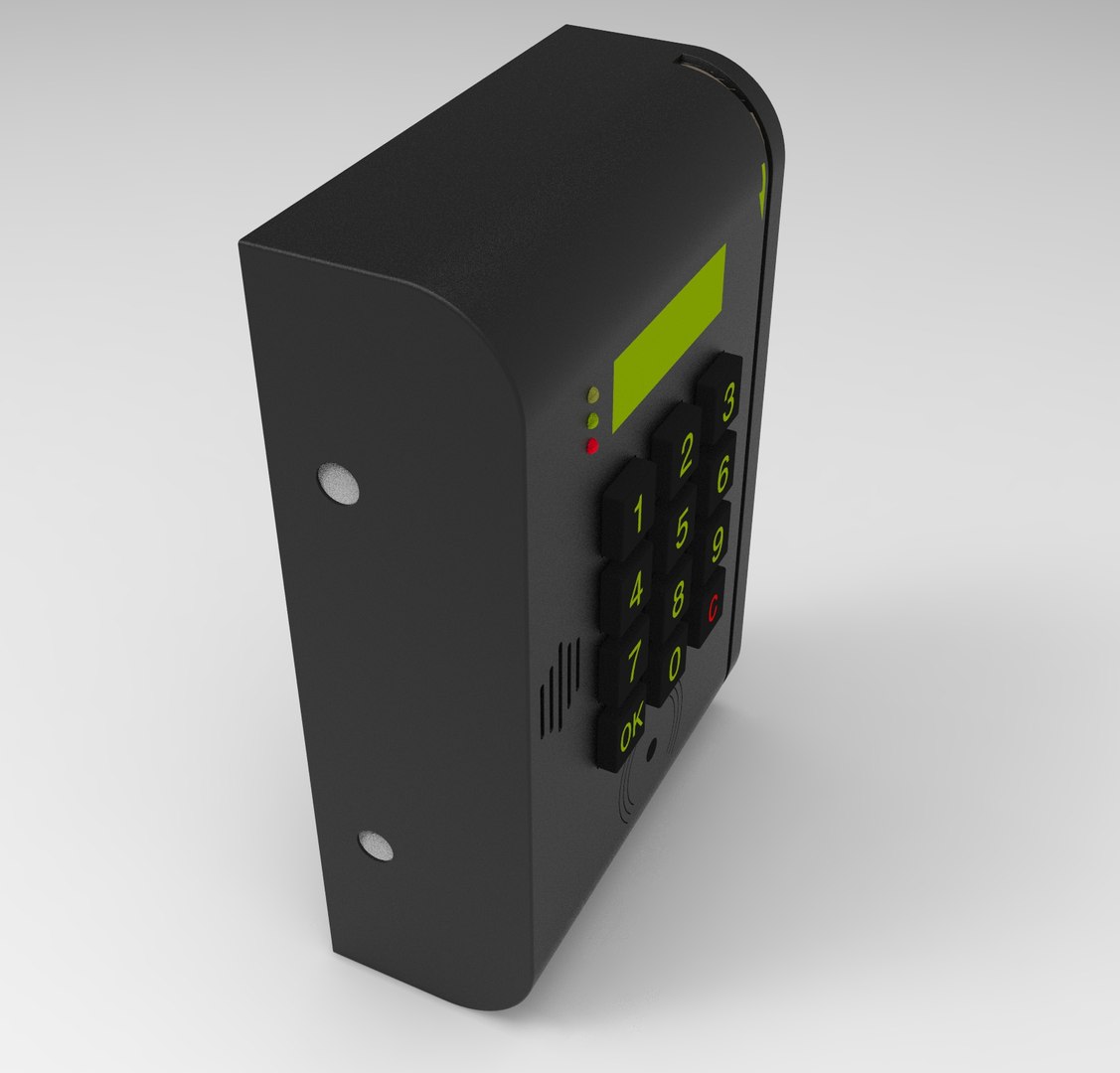Door swipe card reader 3D - TurboSquid 1551675