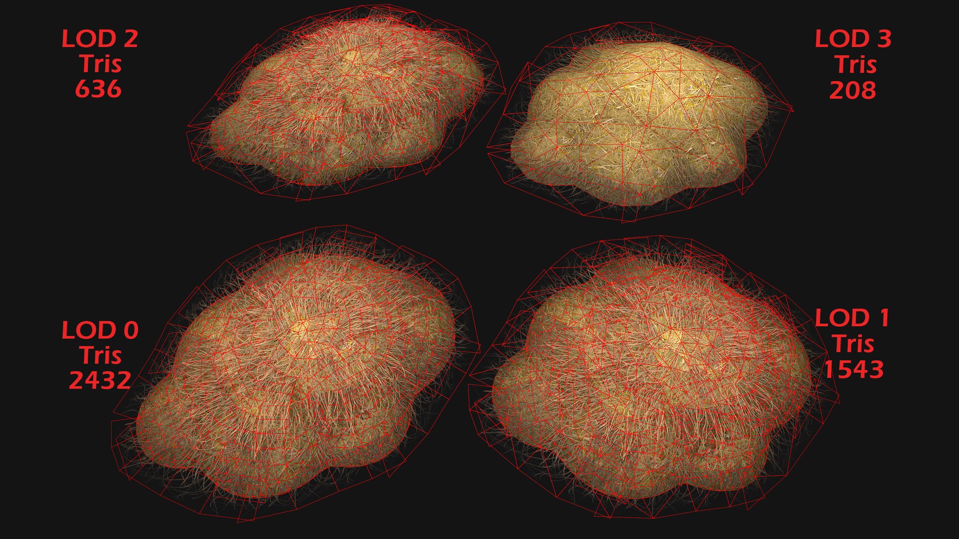 3D Haystack And Straw On Earth - TurboSquid 2204205