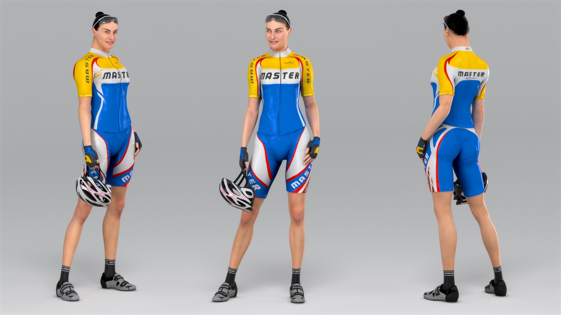 3D Female Cyclist Animations Model - TurboSquid 1624475