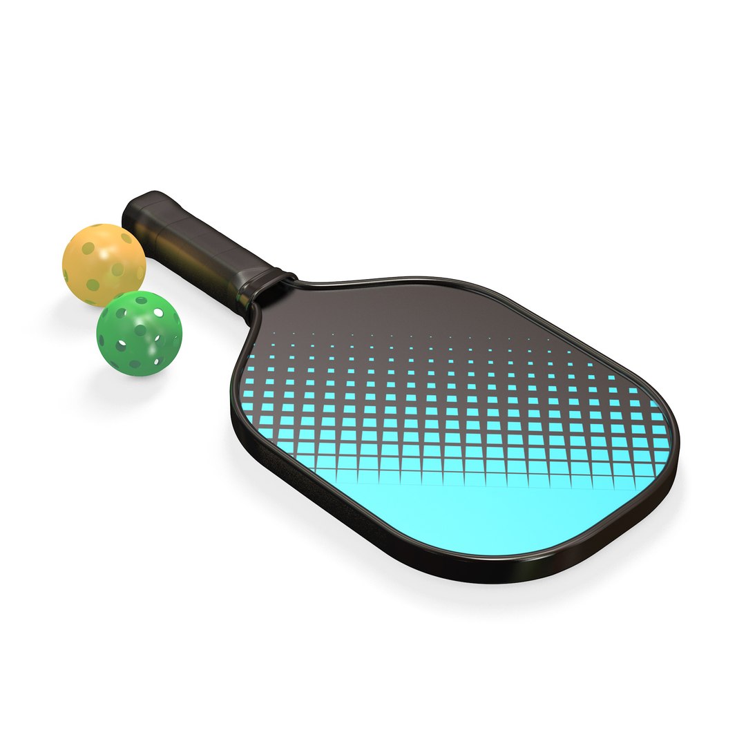 Pickleball Set Paddle Balls 3D Model - TurboSquid 2151490