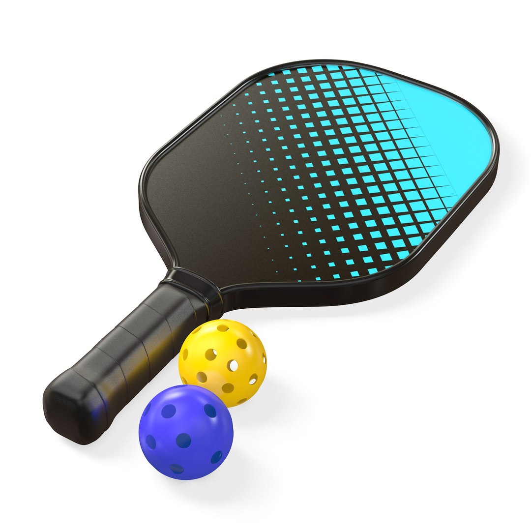 Pickleball Set Paddle Balls 3D Model - TurboSquid 2151490