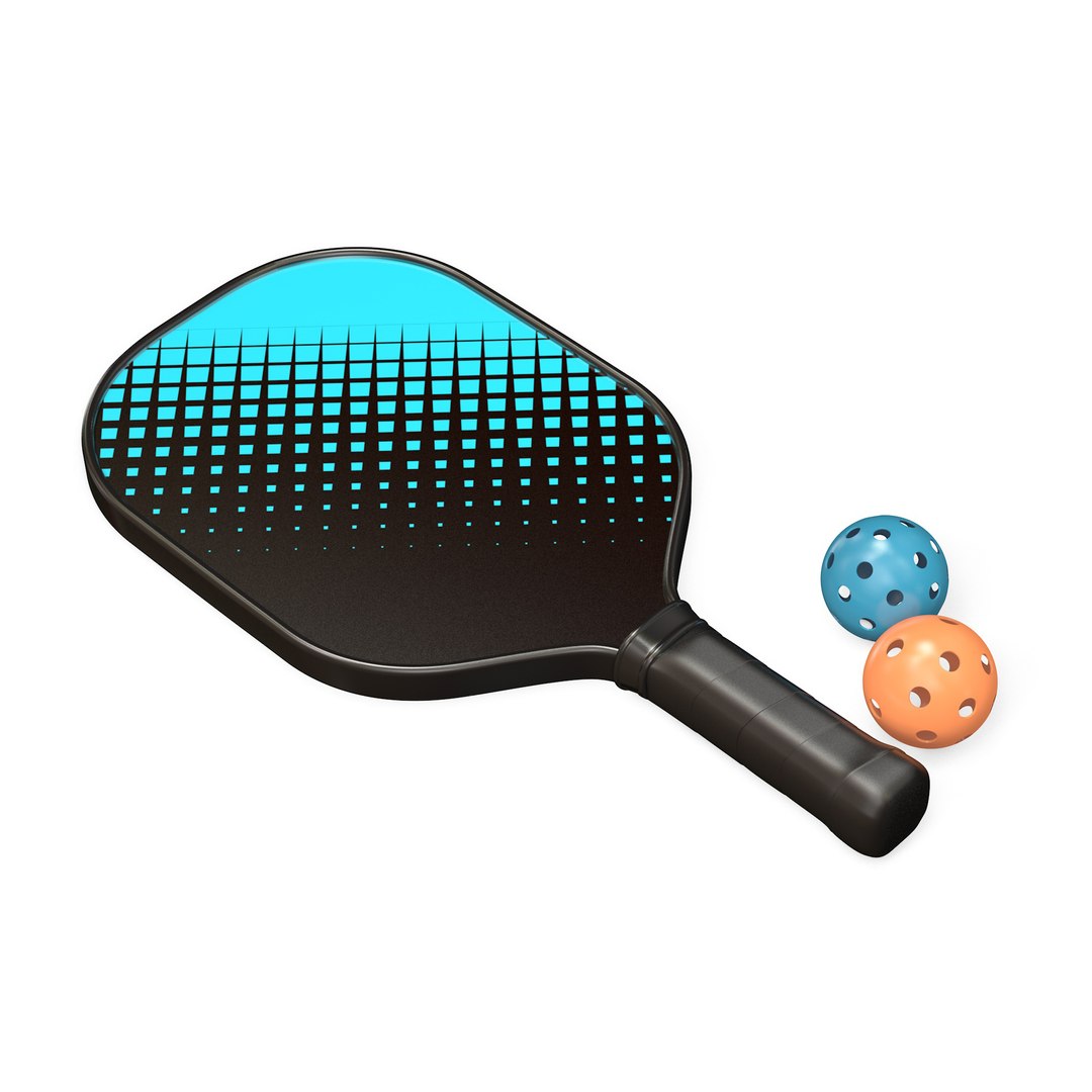 Pickleball Set Paddle Balls 3D Model - TurboSquid 2151490