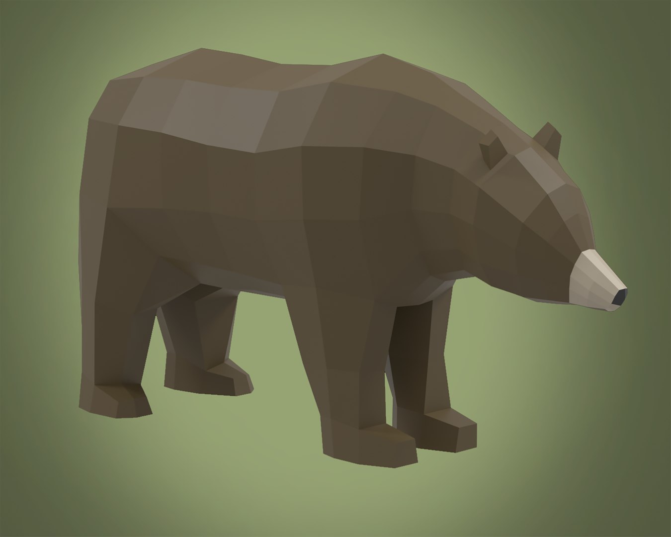3D Stylized lowpoly BEAR model - TurboSquid 2121664