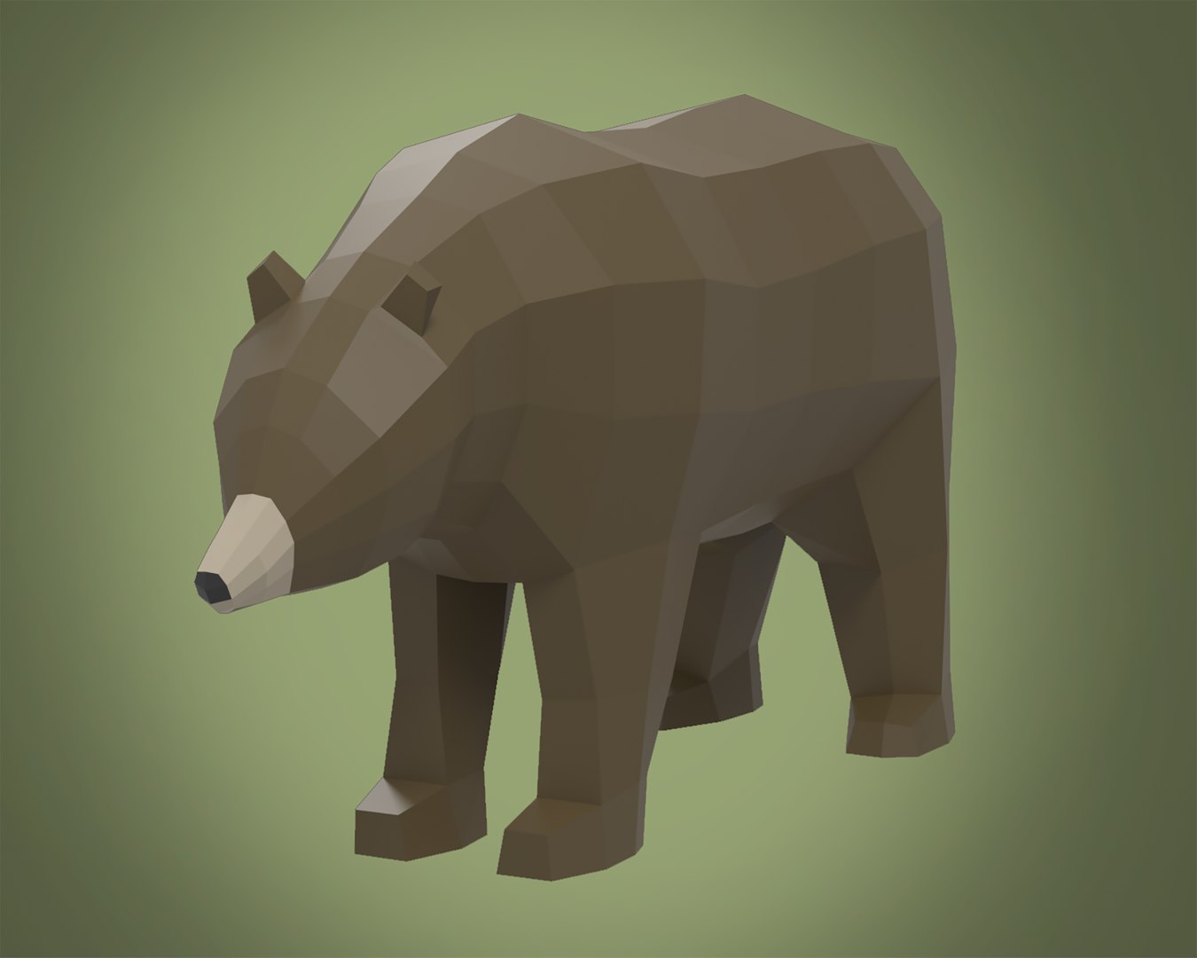 3D Stylized lowpoly BEAR model - TurboSquid 2121664