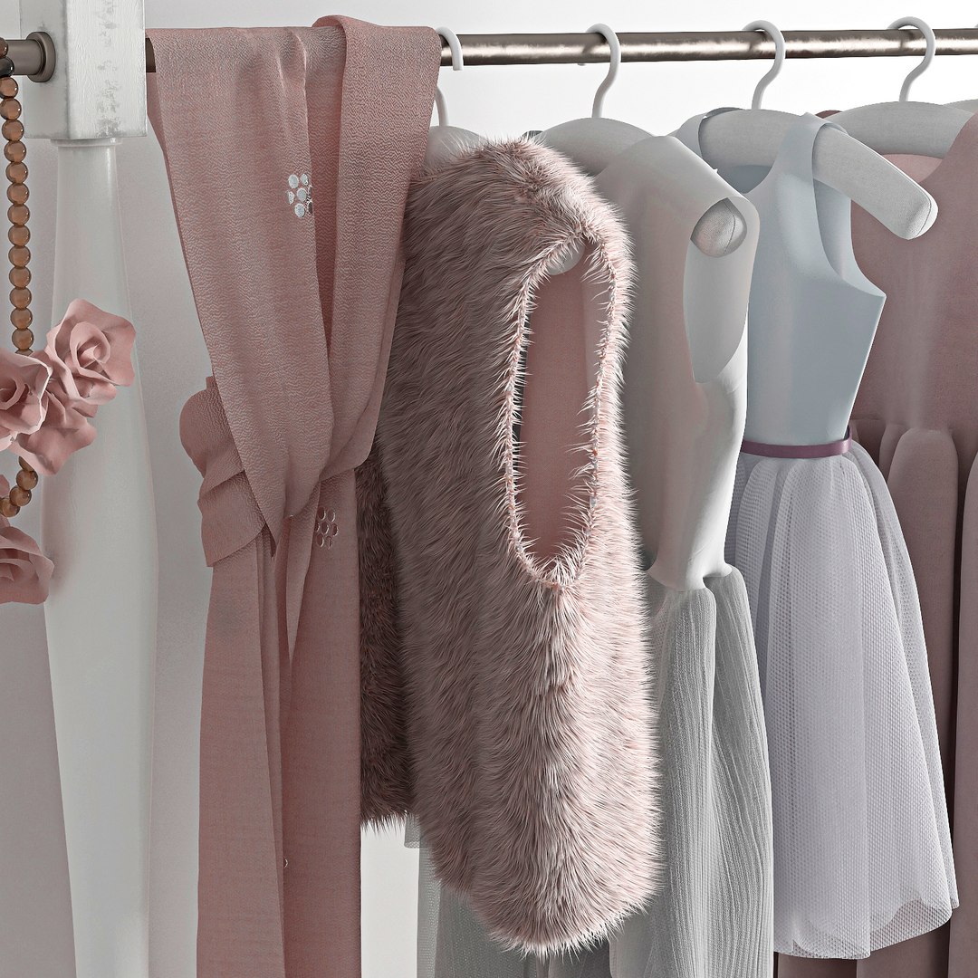 Mini Wardrobe Rack Model - TurboSquid 1410814