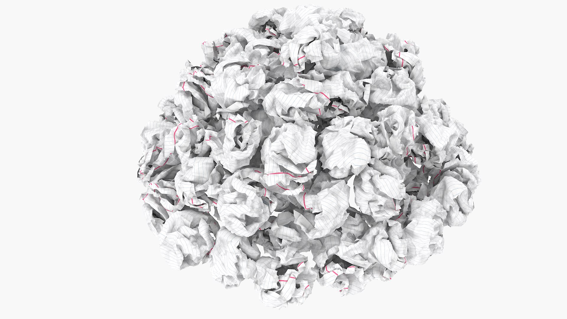 3D Crumpled Paper Pile 3 Model - TurboSquid 1942722