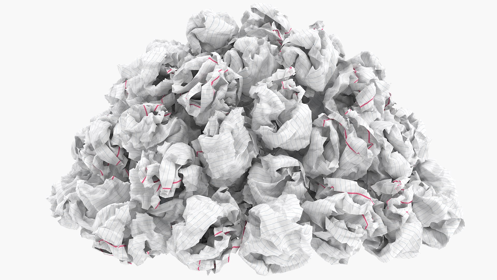 3D Crumpled Paper Pile 3 Model - TurboSquid 1942722
