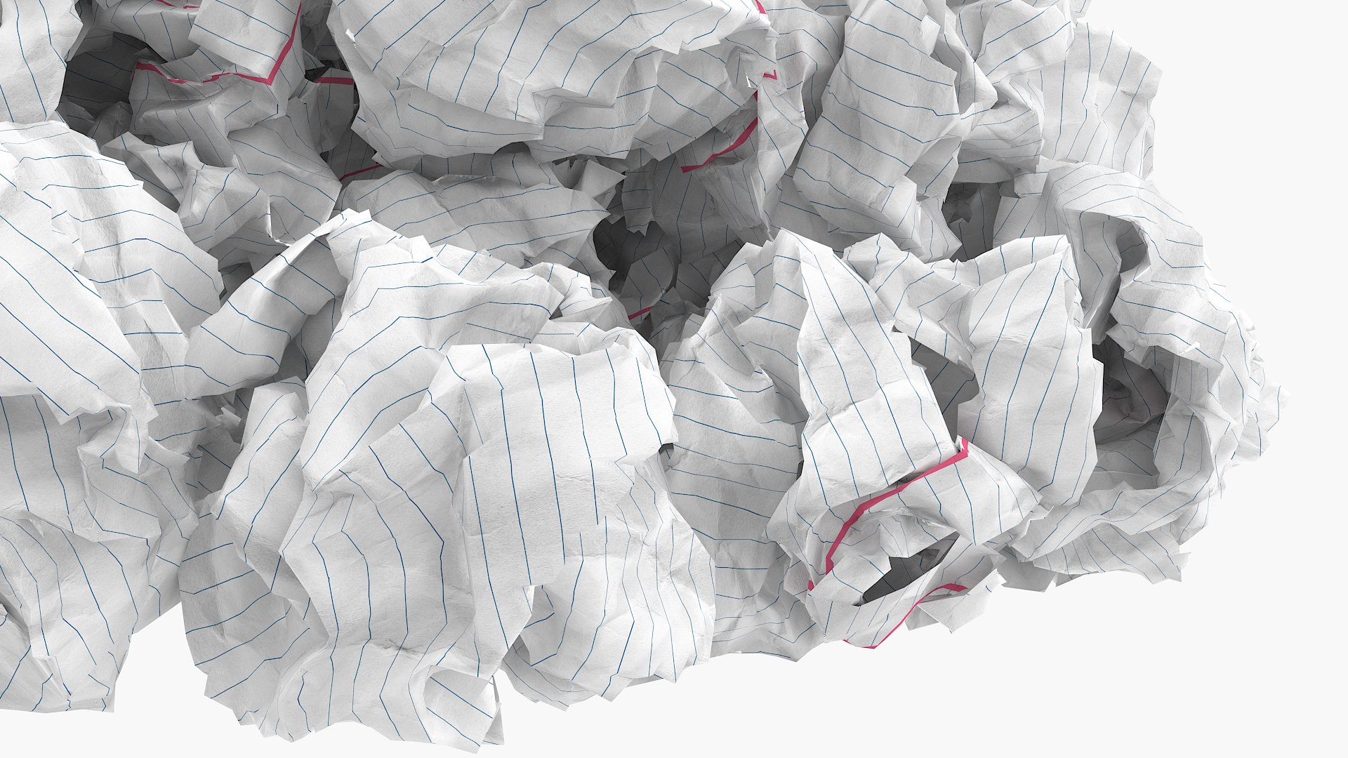 3D Crumpled Paper Pile 3 Model - TurboSquid 1942722