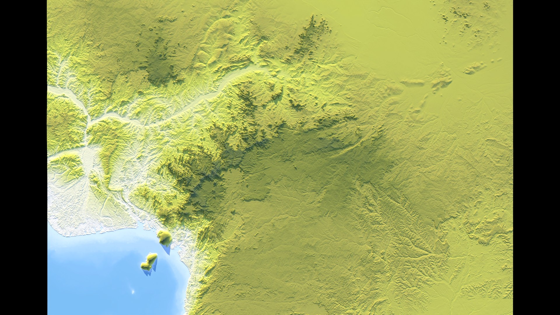 3D Model Cameroon Map - 25K Realistic Satellite Terrain - Elevation ...