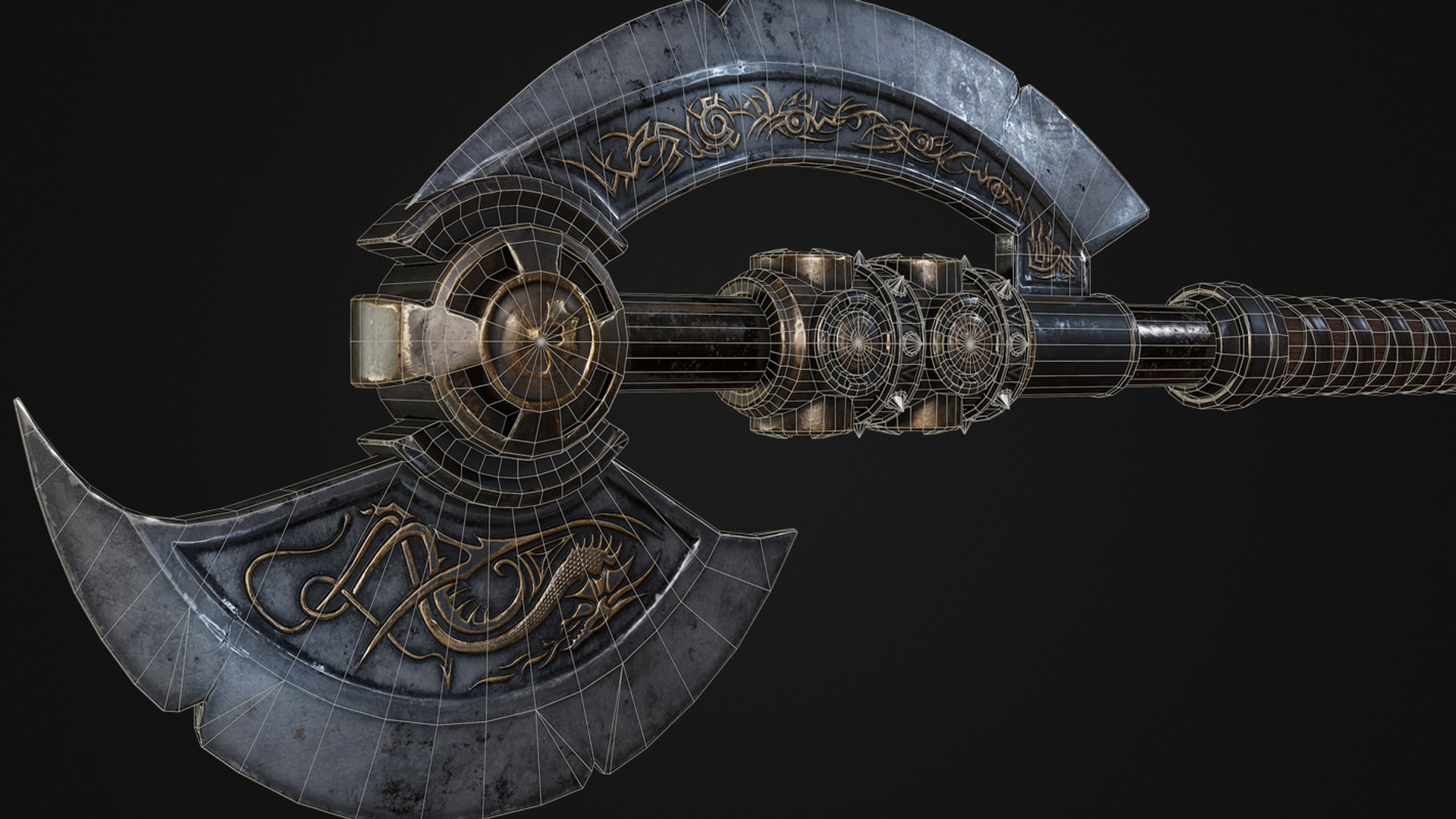 3D Realistic Battle Axe Model - TurboSquid 1347424