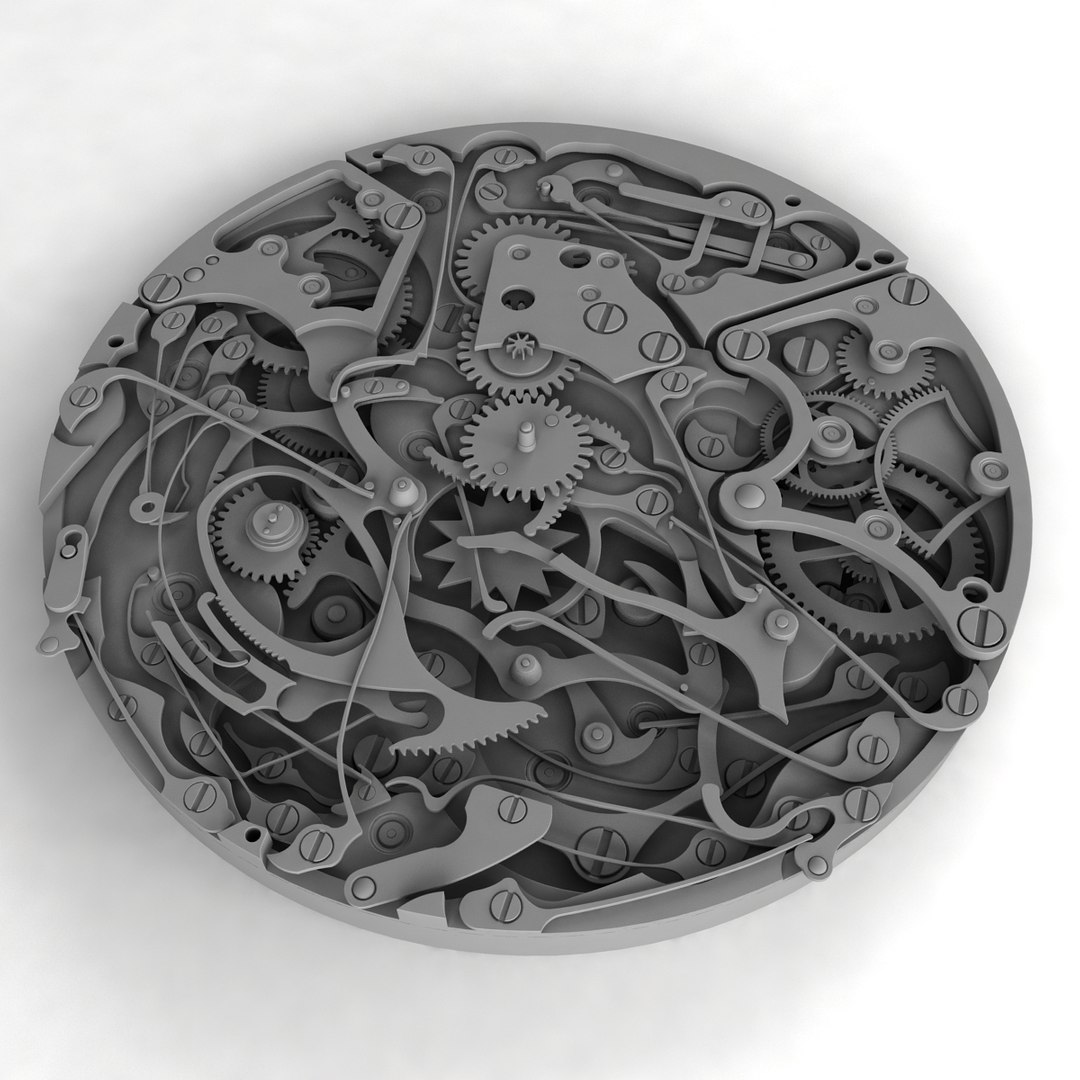 Watch mechanism 3D model - TurboSquid 1487719