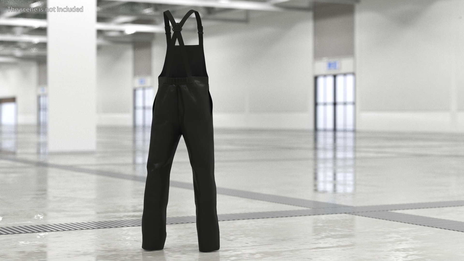 Unisex Black Rain Overalls Model - TurboSquid 2128314