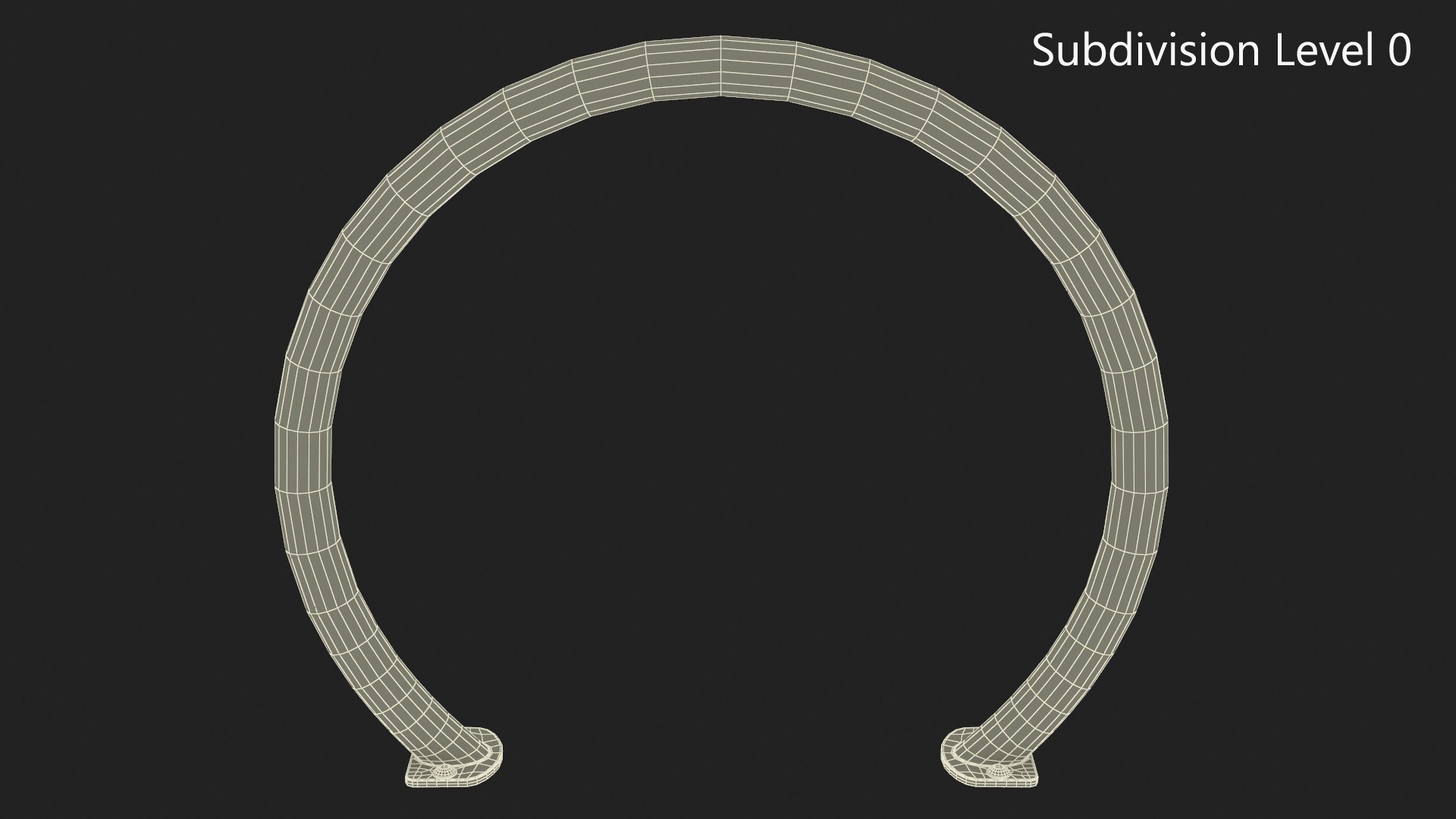 3D Model Circle Bicycle Rack Grey - TurboSquid 2225197