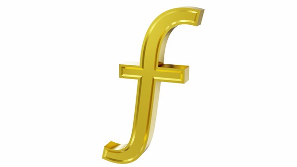 3D Guilder currency sign model - TurboSquid 1717731