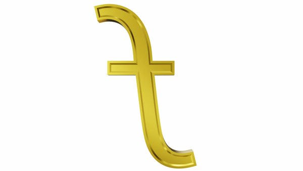 3D Guilder currency sign model - TurboSquid 1717731