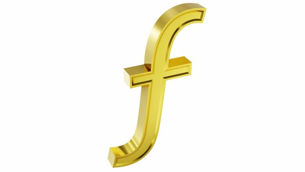 3D Guilder currency sign model - TurboSquid 1717731
