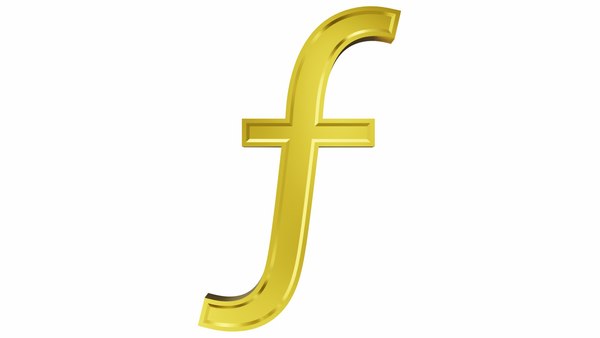 3D Guilder currency sign model - TurboSquid 1717731