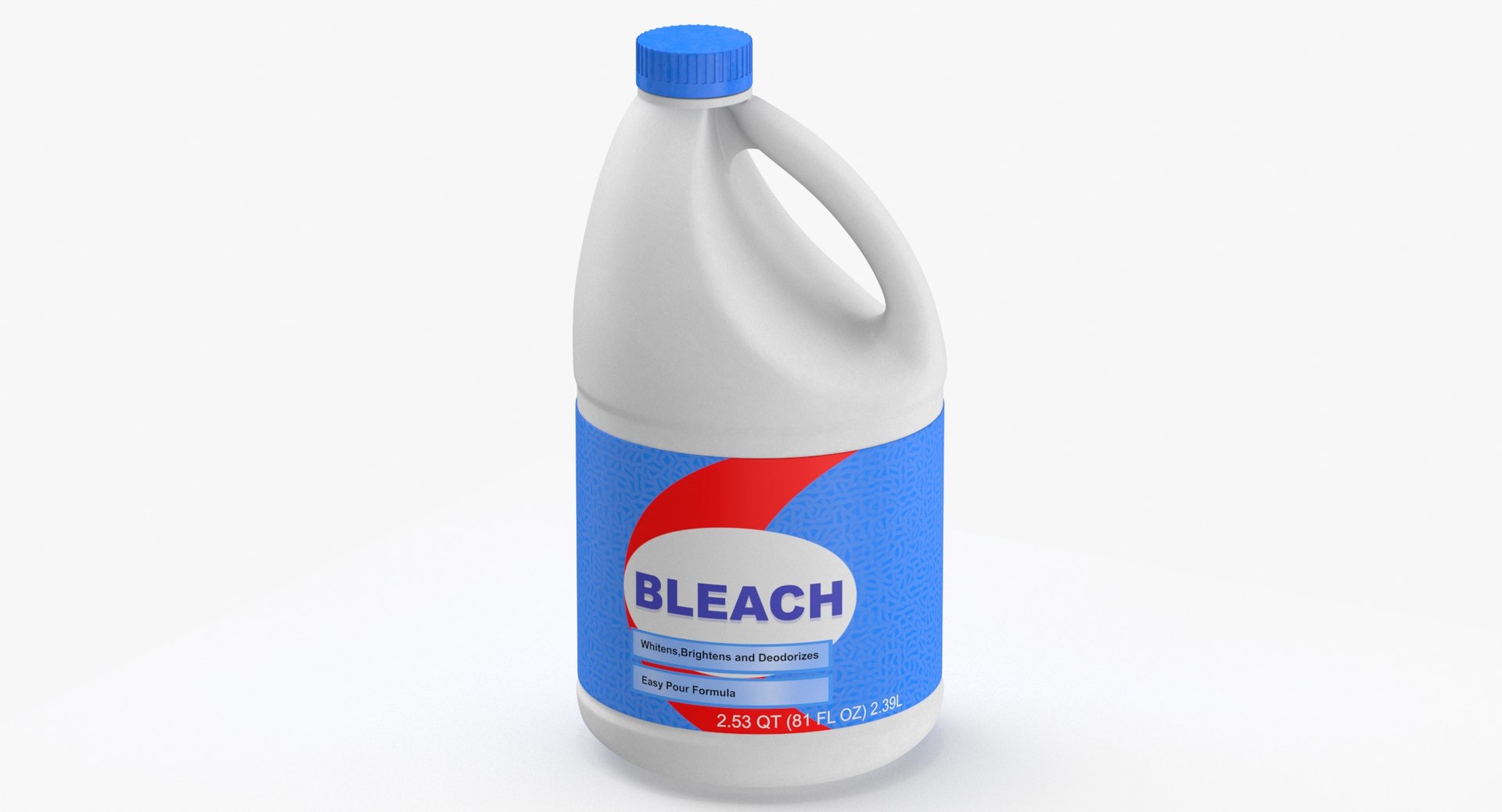 Bleach Bottle Blank And Generic Label 3D Model - TurboSquid 2015194