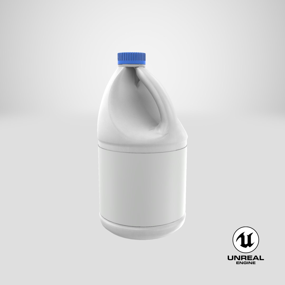 Bleach Bottle Blank And Generic Label 3D Model - TurboSquid 2015194