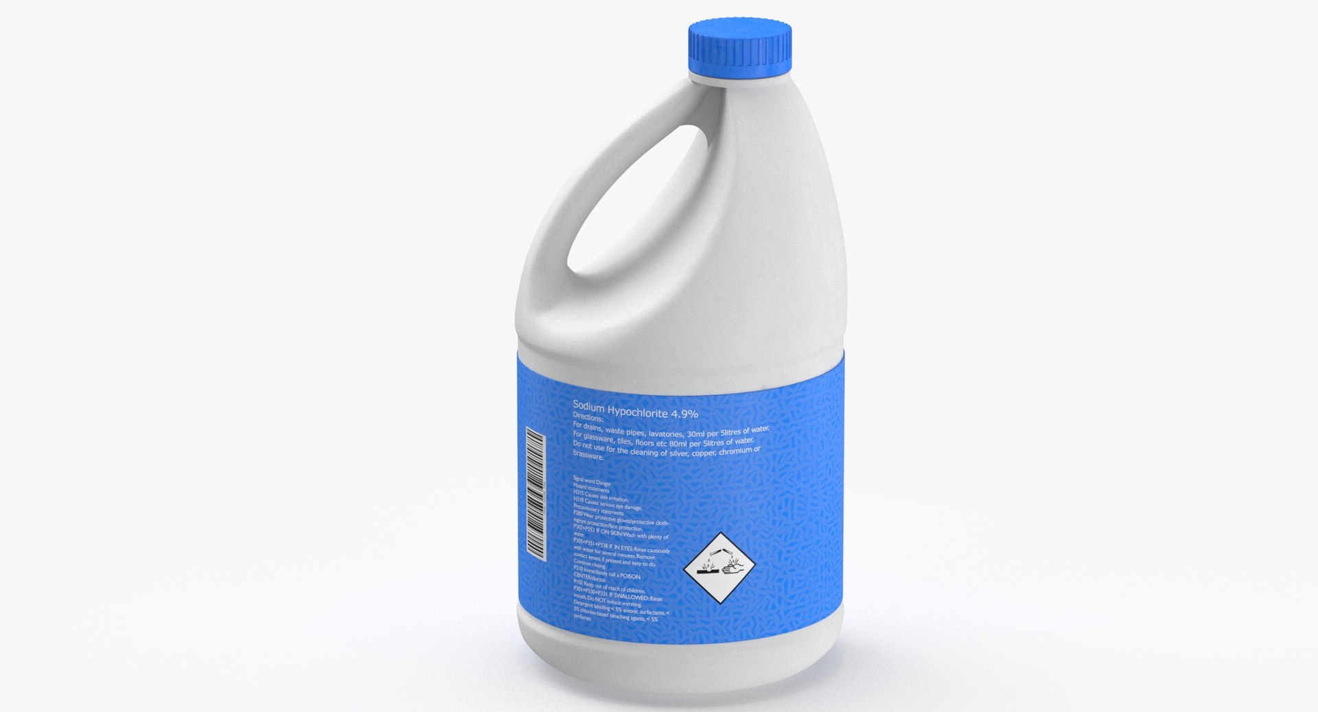 Bleach Bottle Blank And Generic Label 3D Model - TurboSquid 2015194