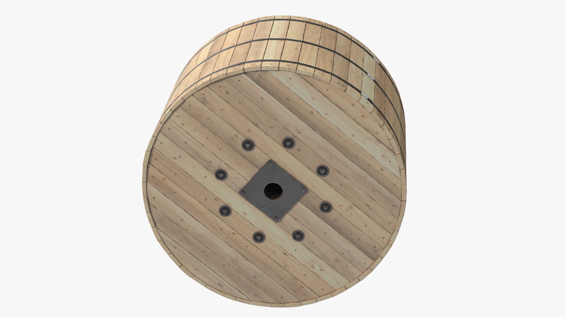 3D Wooden Cable Reel Model - TurboSquid 2265679