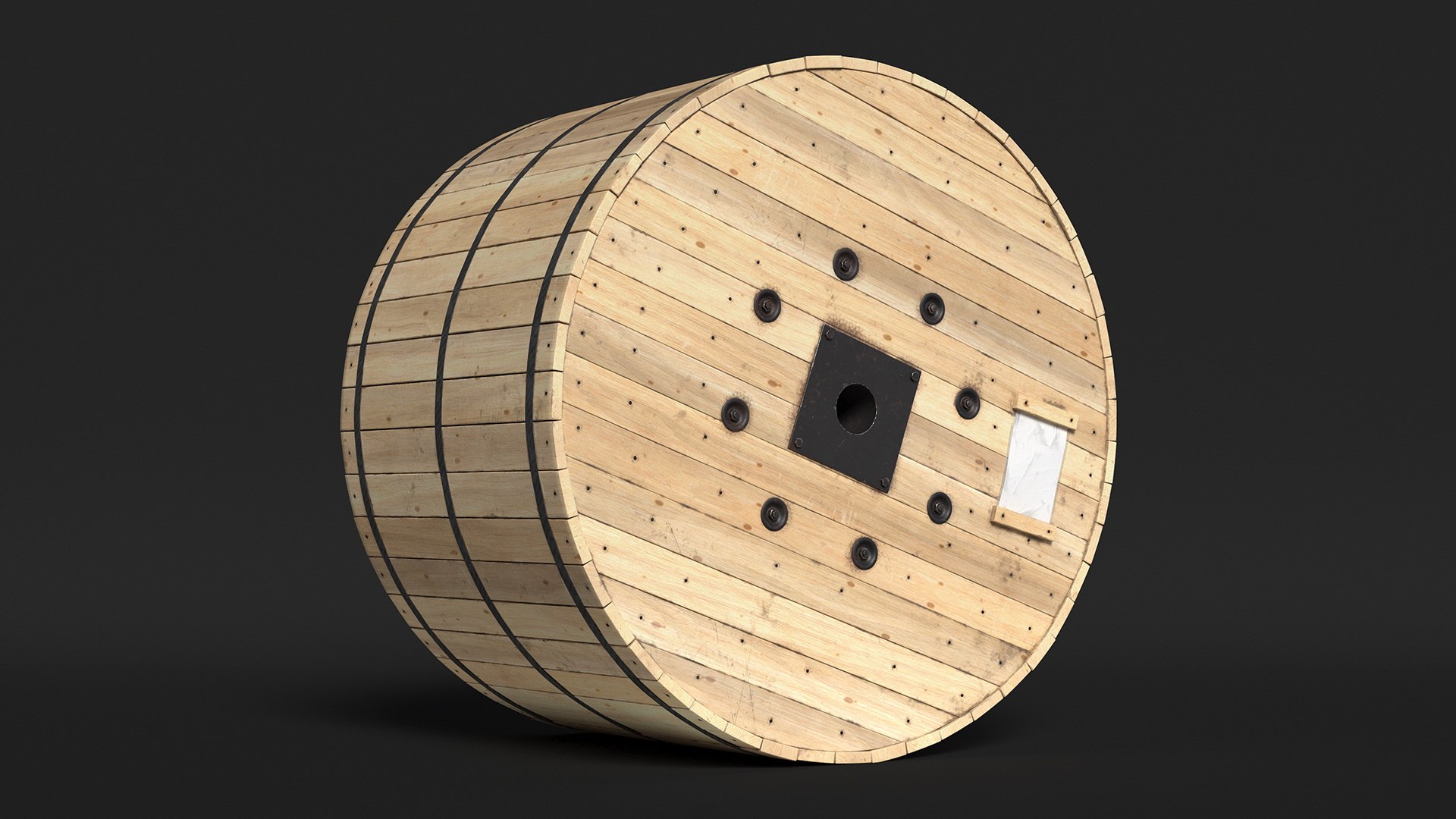 3D Wooden Cable Reel Model - TurboSquid 2265679