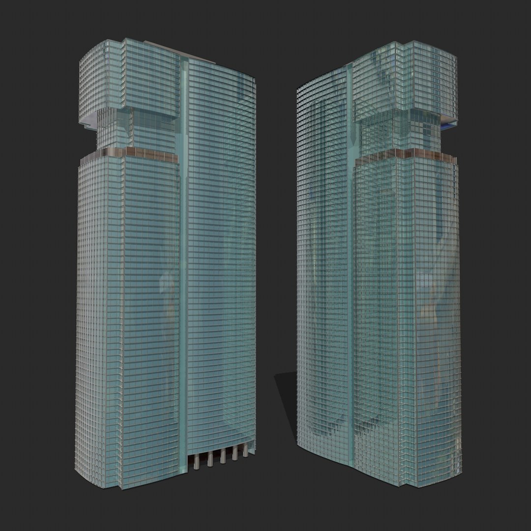 3d Model Of Buildings Skyscraper Architecture