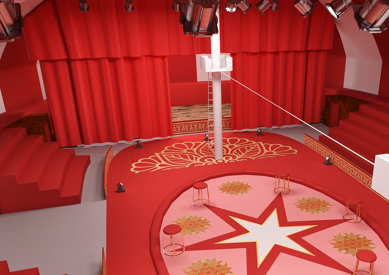Circus Interior Exterior Model - TurboSquid 1546011