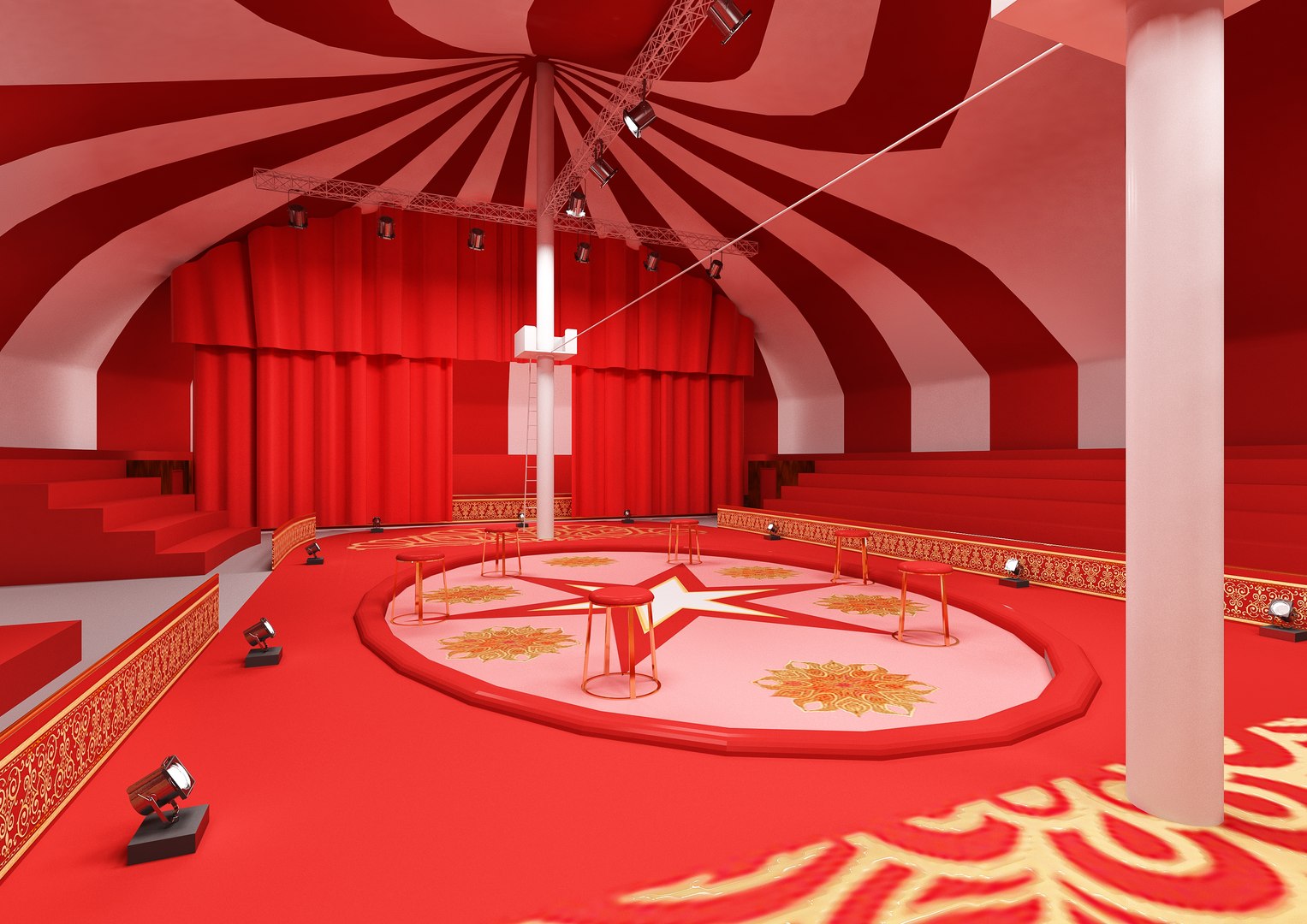 Circus Interior Exterior Model - TurboSquid 1546011