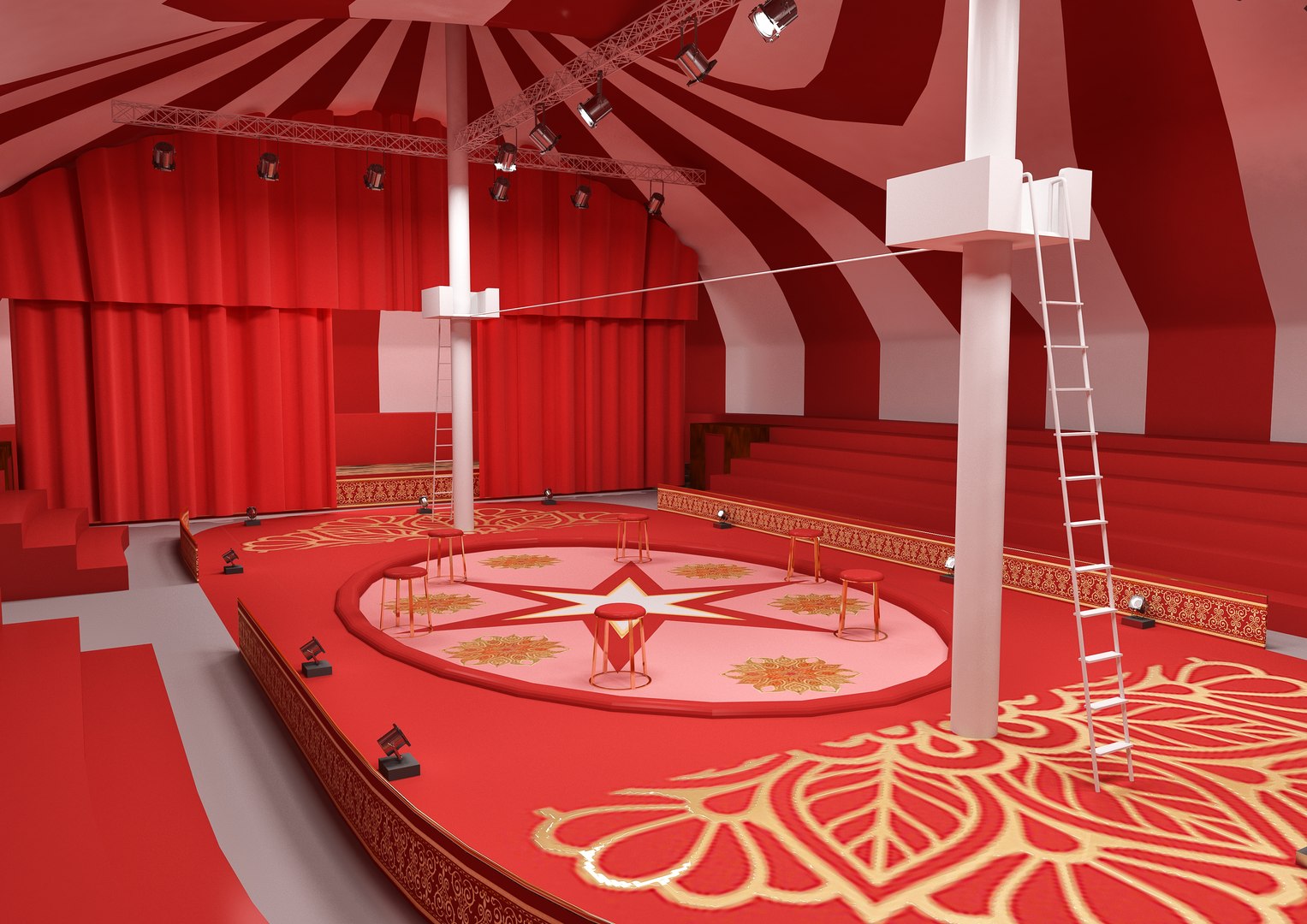 Circus Interior Exterior Model - TurboSquid 1546011