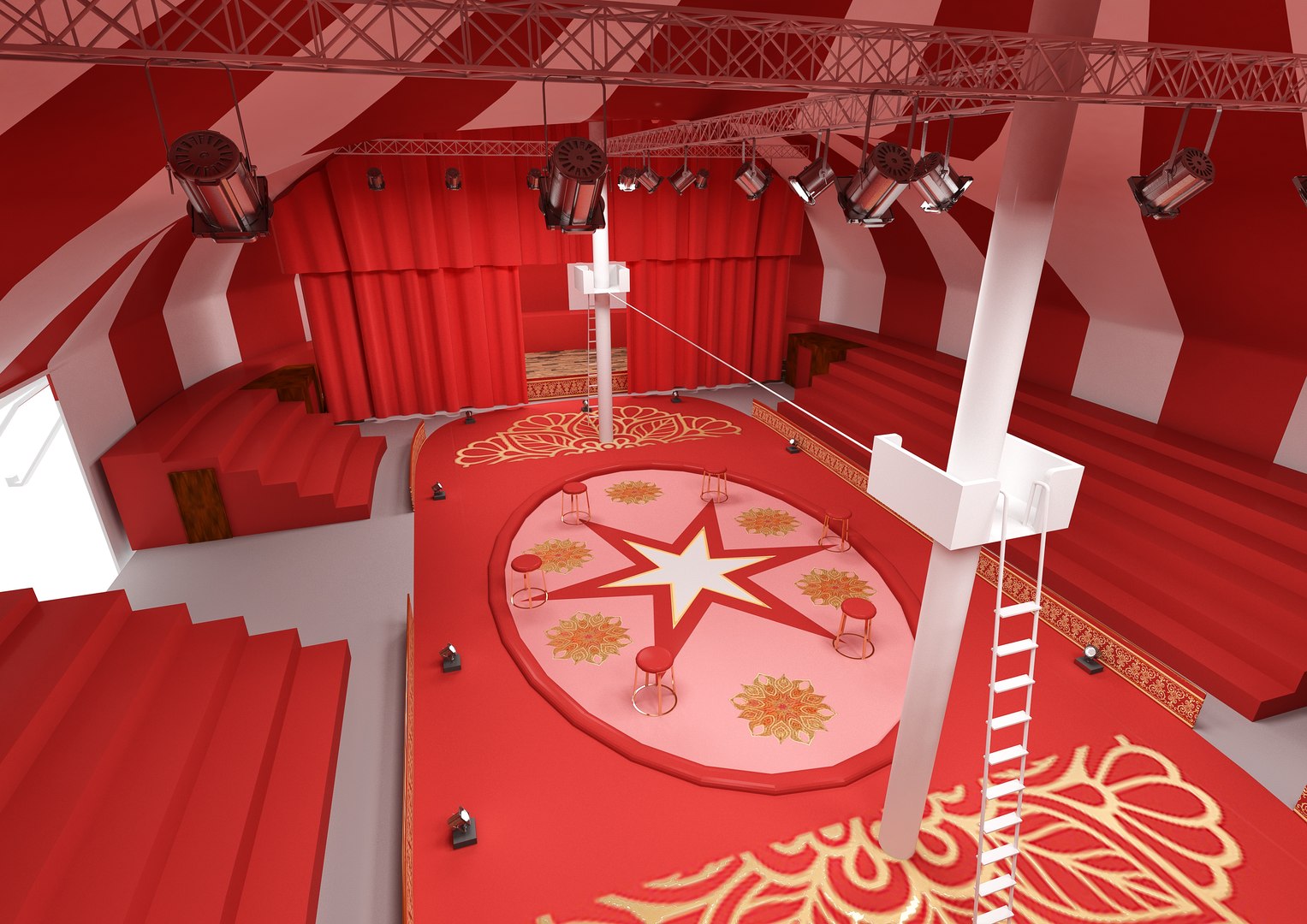 Circus Interior Exterior Model - TurboSquid 1546011