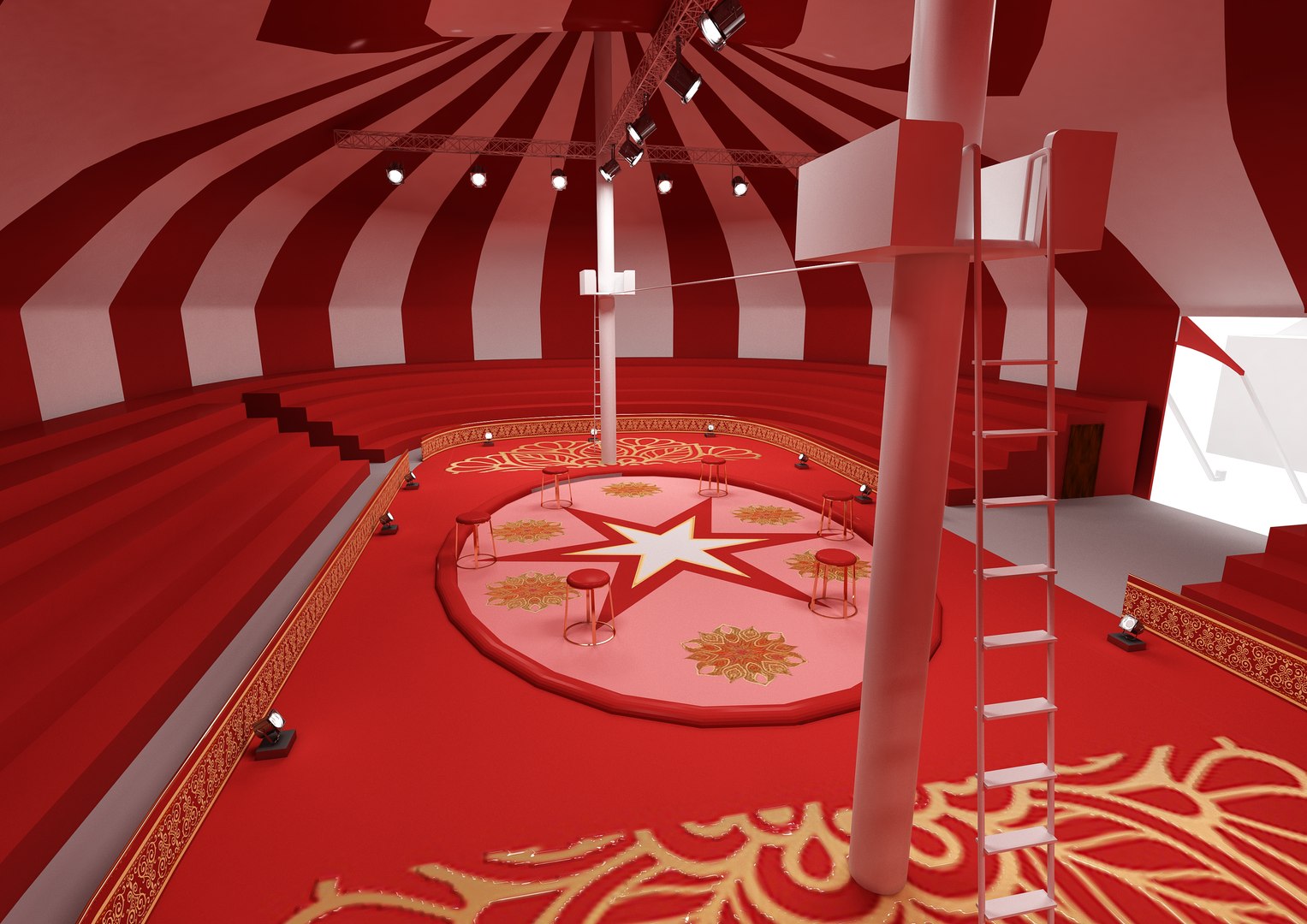 Circus Interior Exterior Model - TurboSquid 1546011