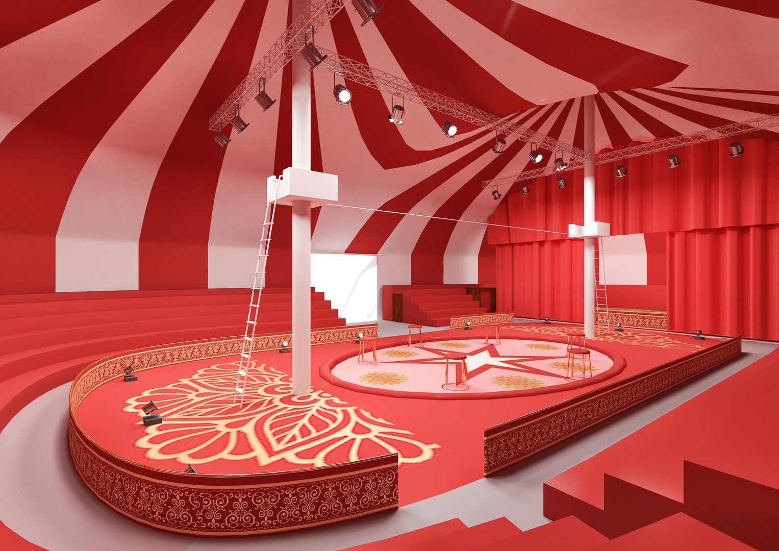 Circus Interior Exterior Model - TurboSquid 1546011
