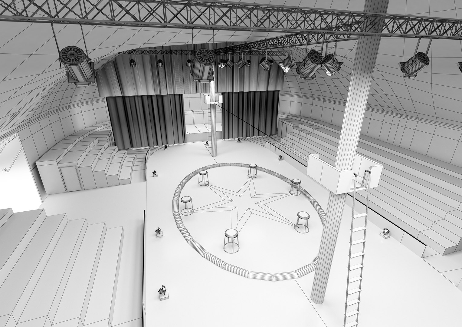 Circus Interior Exterior Model - TurboSquid 1546011