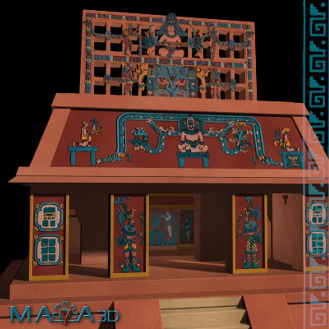 Temple Sun Palenque 3d Max